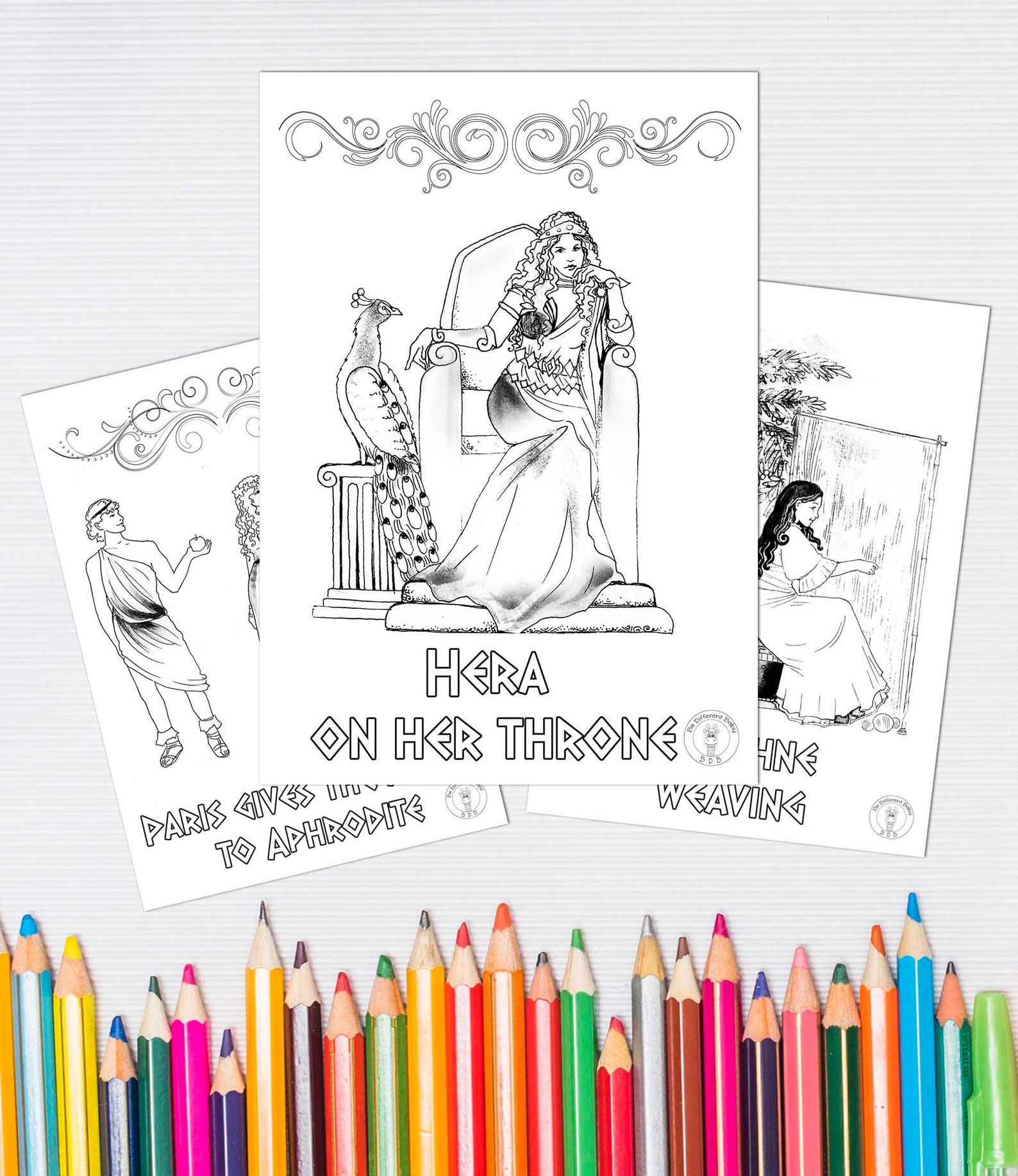 Greek Mythology Coloring Pages/if You and Your Children Love | Etsy