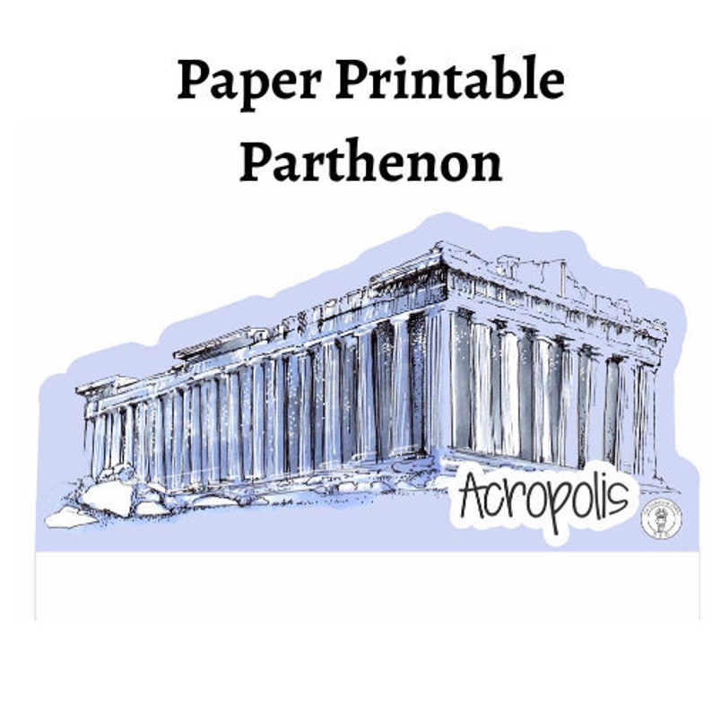 Parthenon Paper printable/ Do you homeschool about Ancient | Etsy