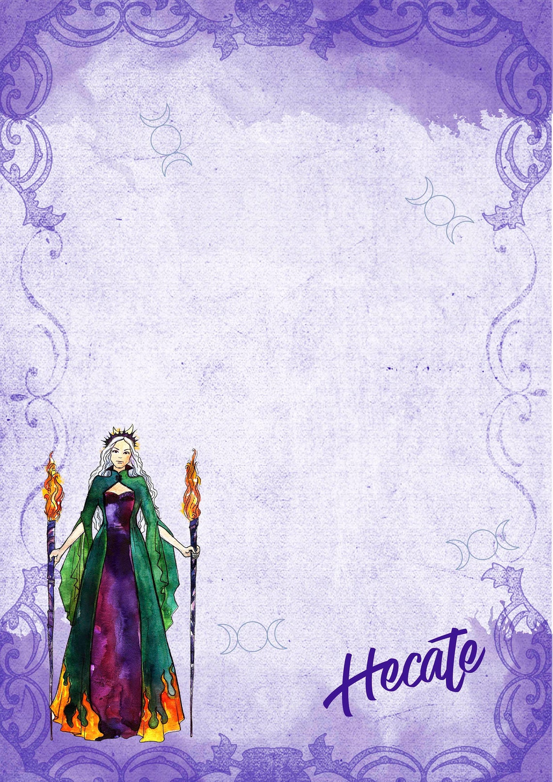 Greek Goddess Paper Pack/athena,artemis, Aphrodite,hera,demeter ...