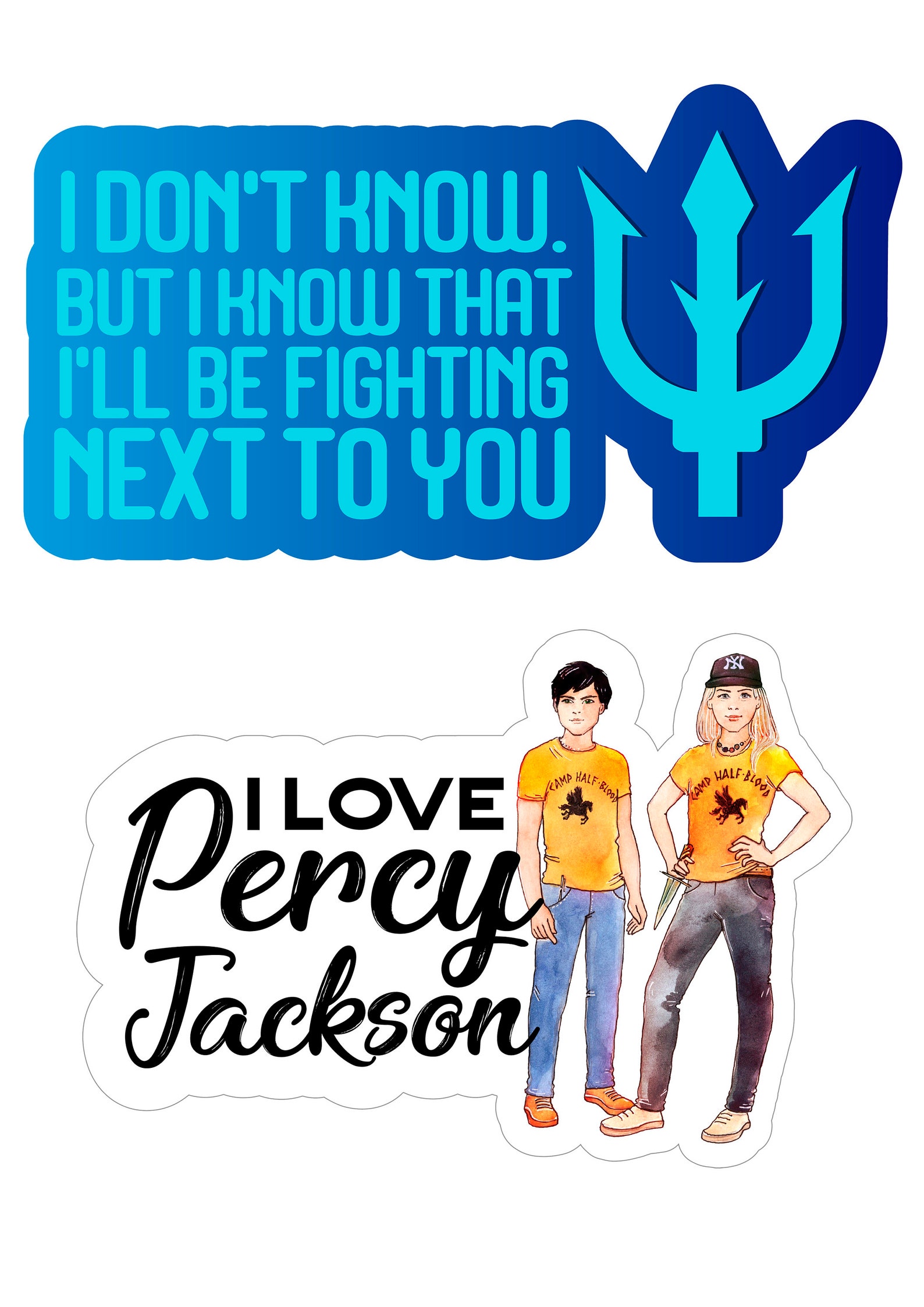 Percy Jackson Stickers/famous Percy Jackson Quotes With the - Etsy