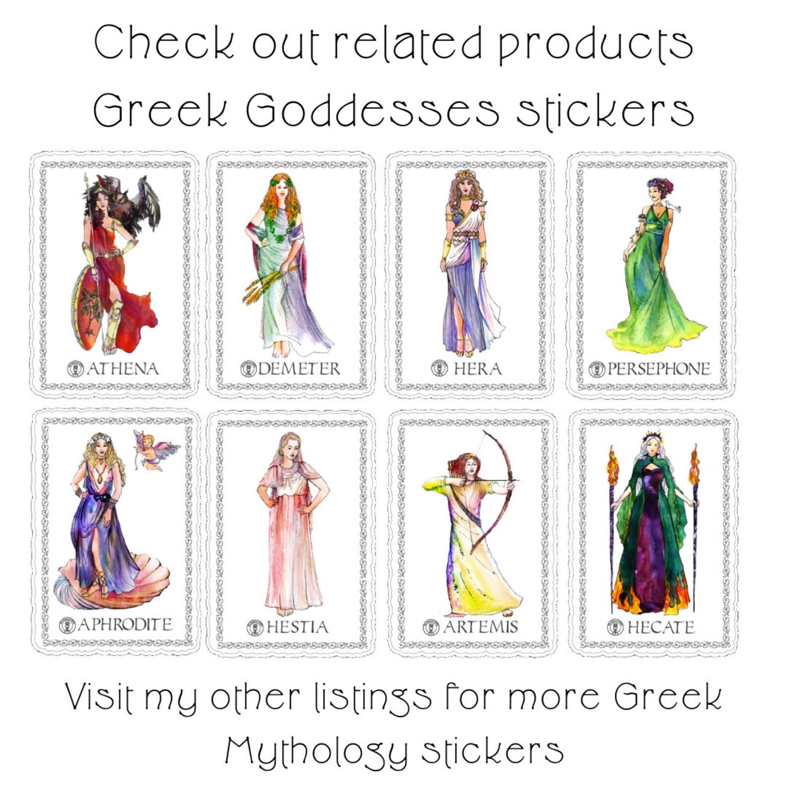 Goddess Athena Print: Greek Mythology Poster (A4, A5 Digital Download ...