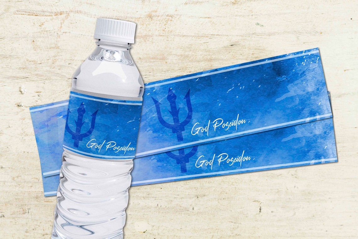 Greek Gods Symbols Water Bottle Labels/ 13 Labels Whith Each | Etsy