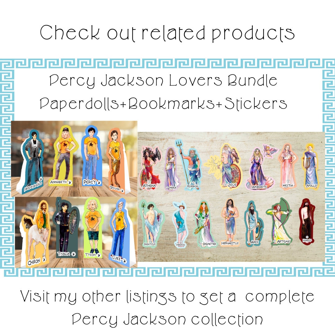 Percy Jackson Inspired Paperdolls/are You Organizing a Half - Etsy