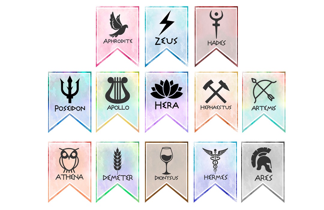 Greek Gods Symbols Party Bundle: Percy Jackson Inspired (PDF) - Etsy