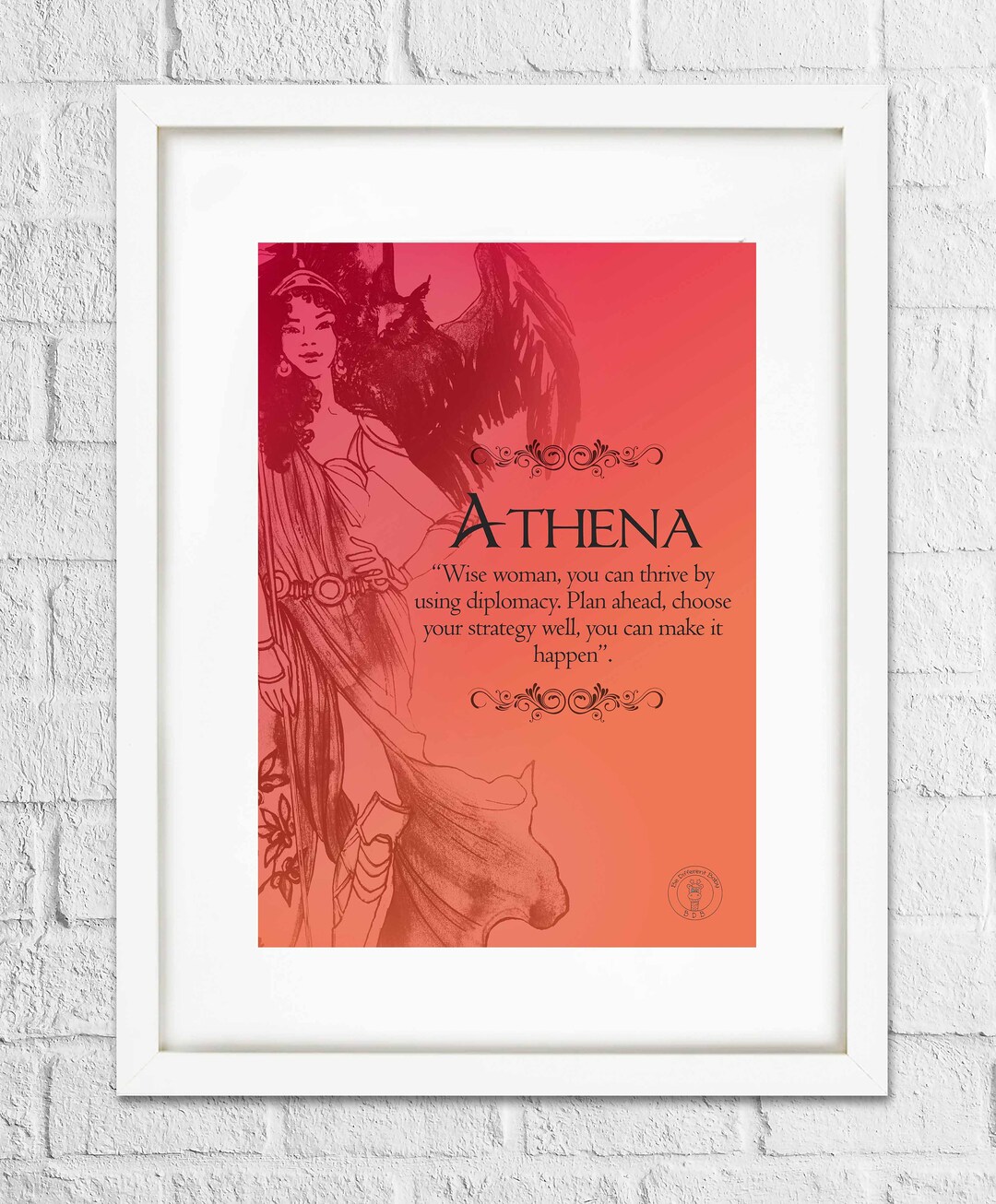Goddess Athena Print: Greek Mythology Poster (A4, A5 Digital Download ...