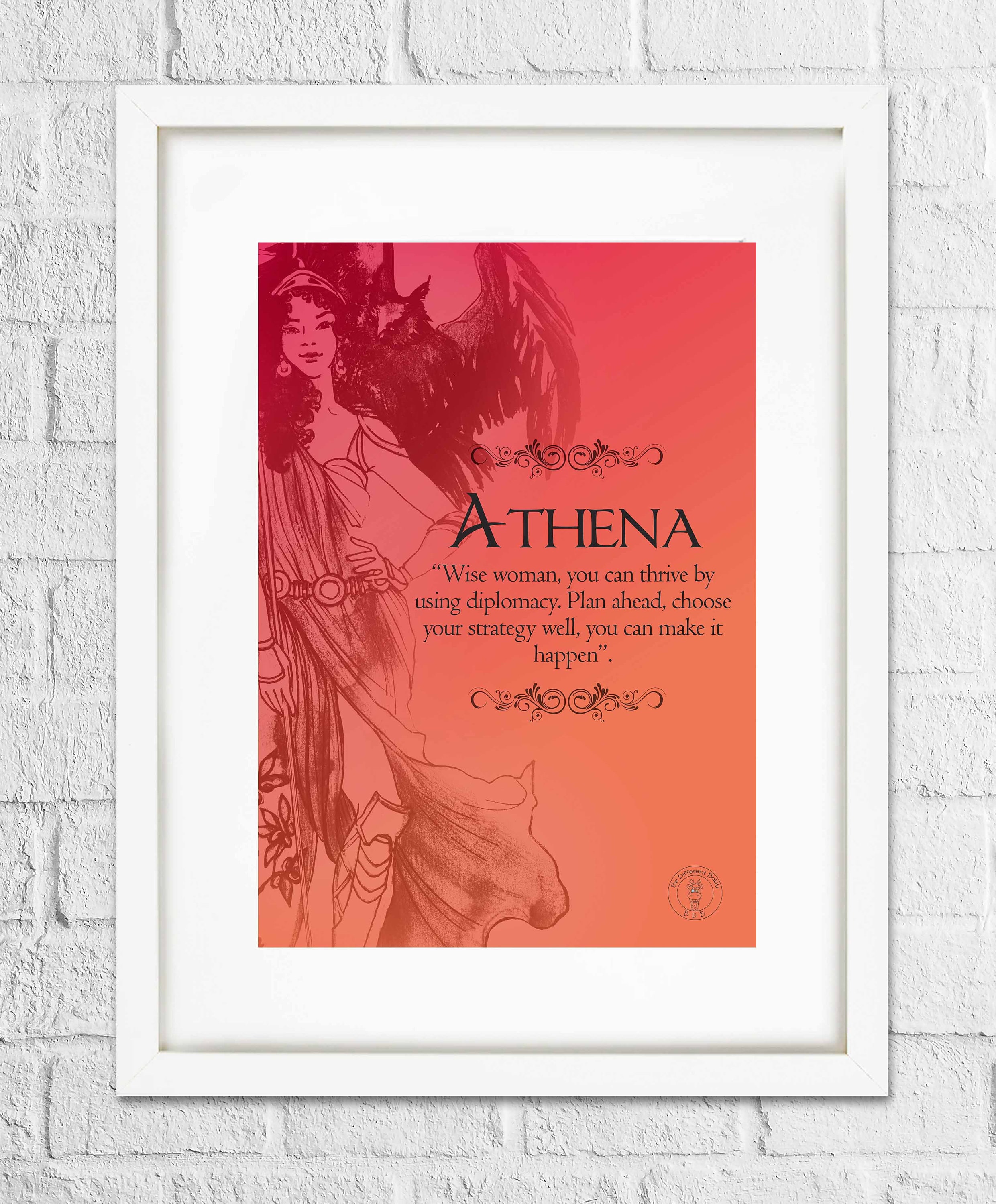 Goddess Athena Print: Greek Mythology Poster (A4, A5 Digital Download ...