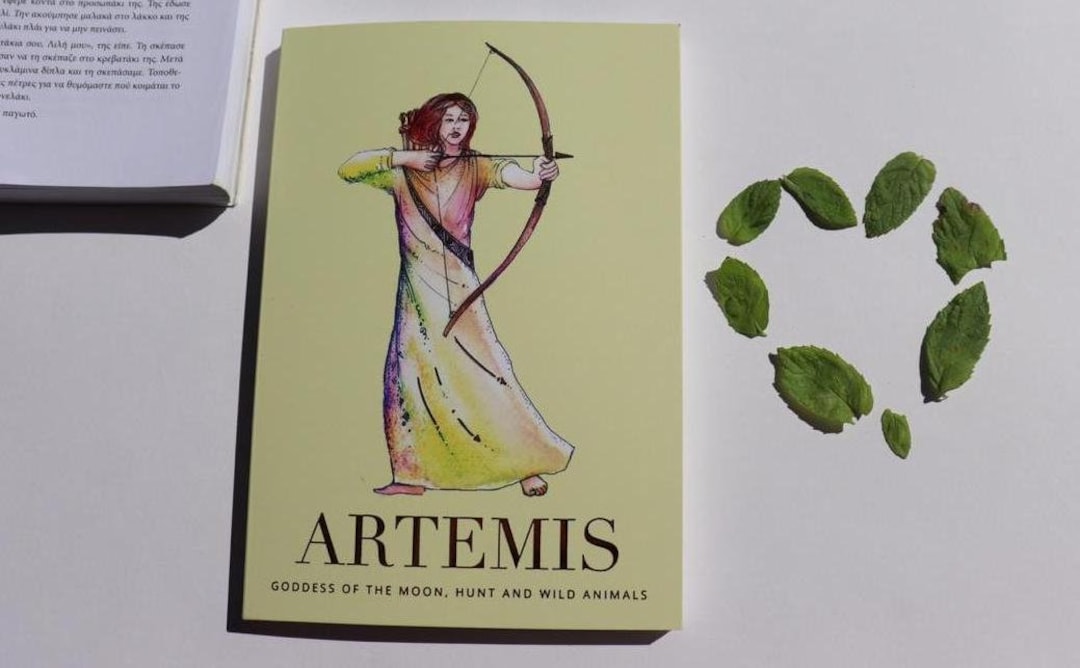Greek Goddess Journal, Gold Foil Artemis Journal, A5 Greek Goddess ...