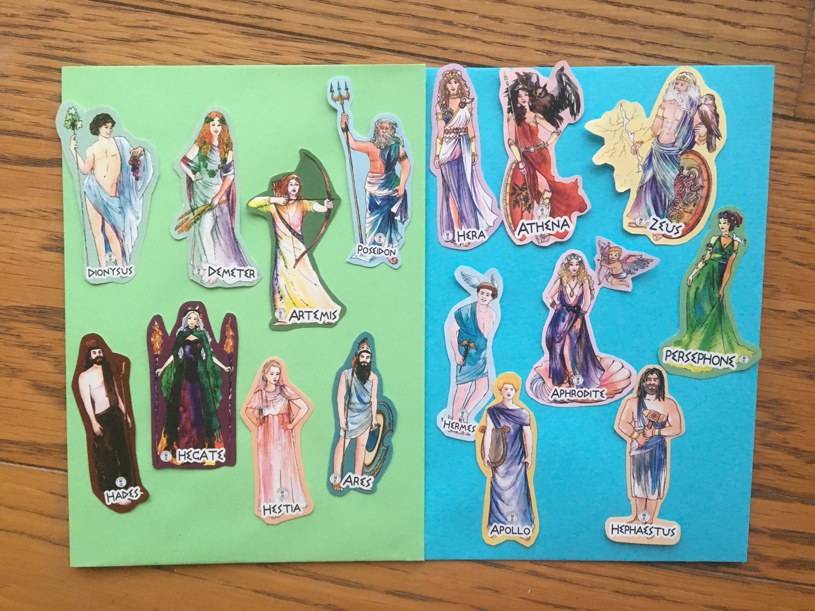 Greek Gods Stationery Set/percy Jackson Gift Set/ 13 Greek | Etsy