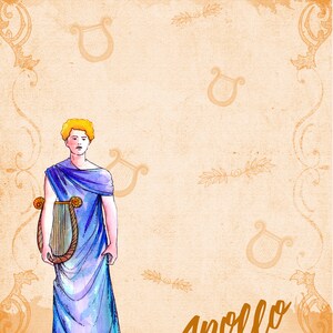 Greek Gods Paper Pack/zeus,poseidon,hades,athena,aphrodite,artemis,hera ...