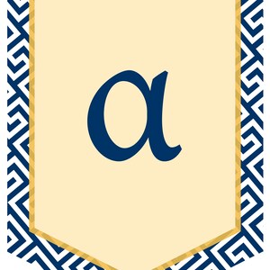 Greek Alphabet Banner/greek Alphabet Print/ 24 Greek Letters Caps and ...