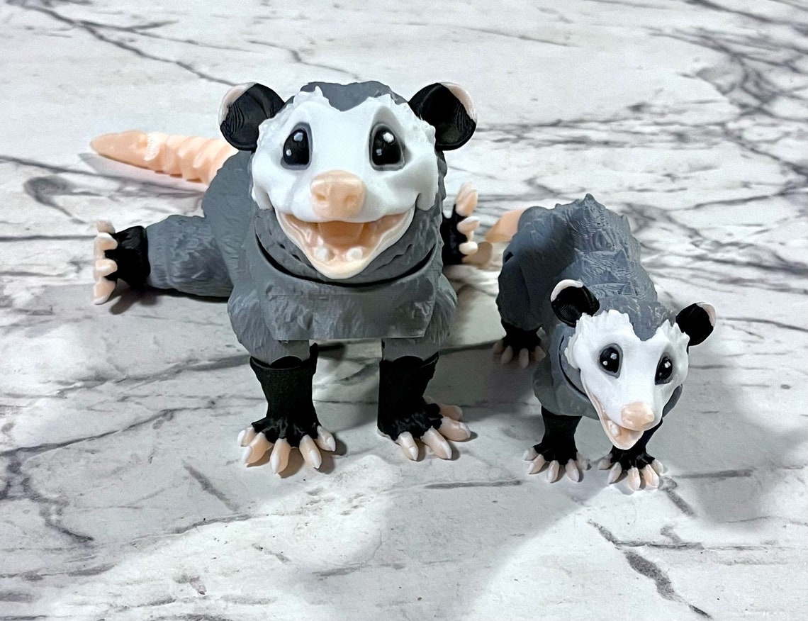 Opossum 3D Print Natural Fidget Articulating Toy - Etsy