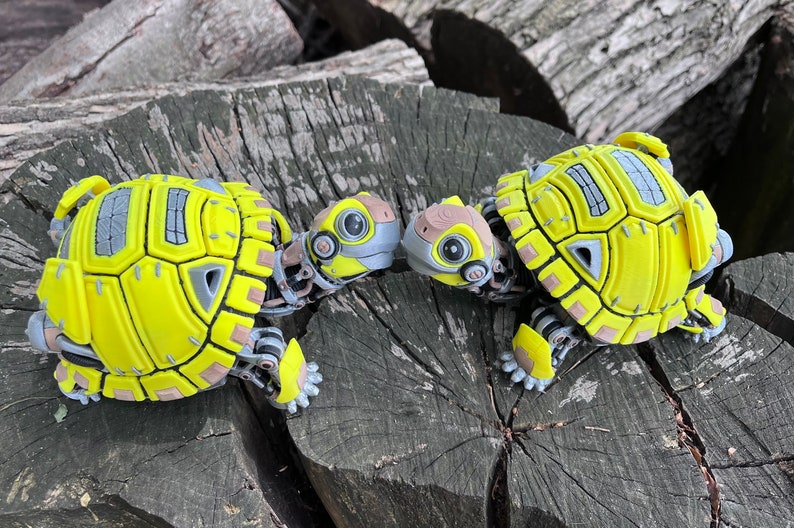 Robotortoise Robot Tortoise Turtle 3D Articulating Print - Etsy