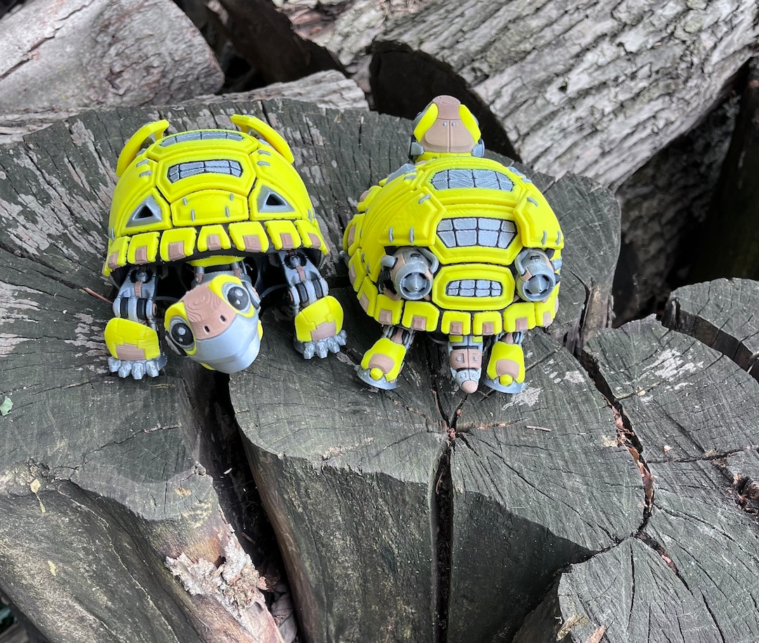 Robotortoise Robot Tortoise Turtle 3D Articulating Print - Etsy
