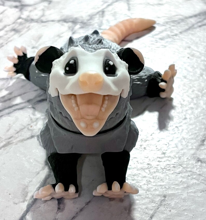 Opossum 3D Print Natural Fidget Articulating Toy - Etsy