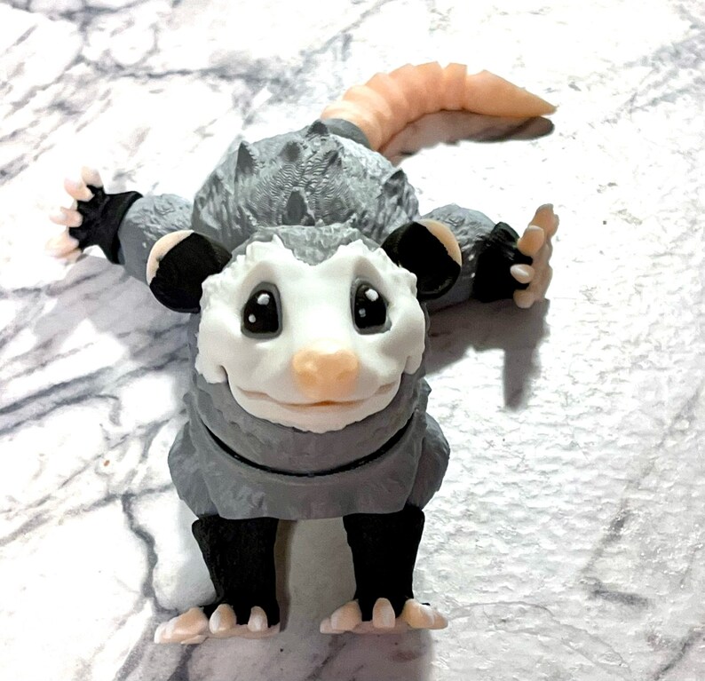 Opossum 3D Print Natural Fidget Articulating Toy - Etsy