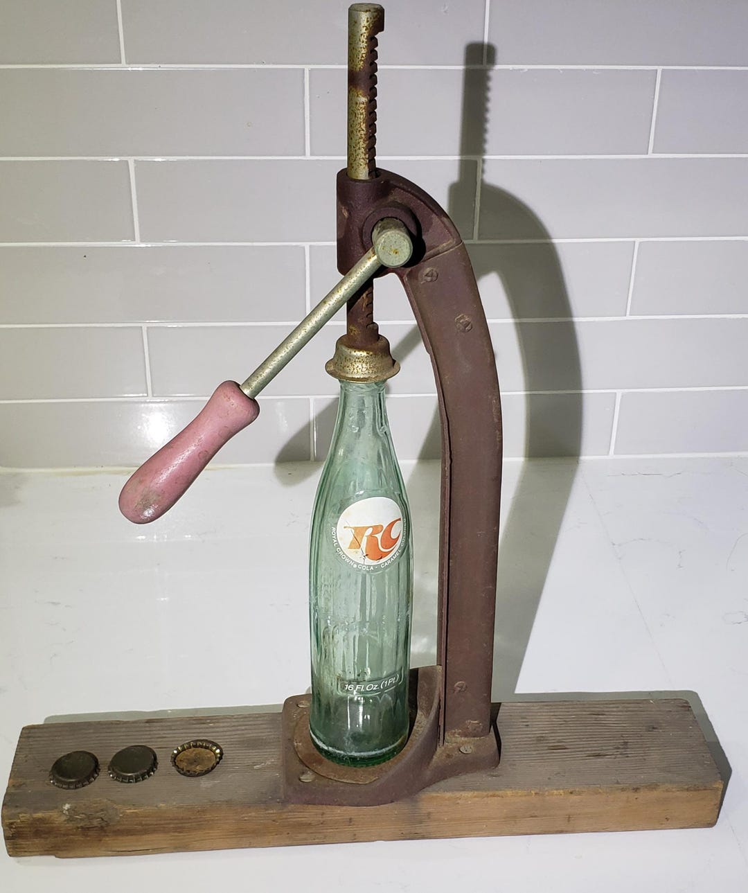 Antique Evèready Bottle Capper: Rustic Cast Iron Manual Press With ...