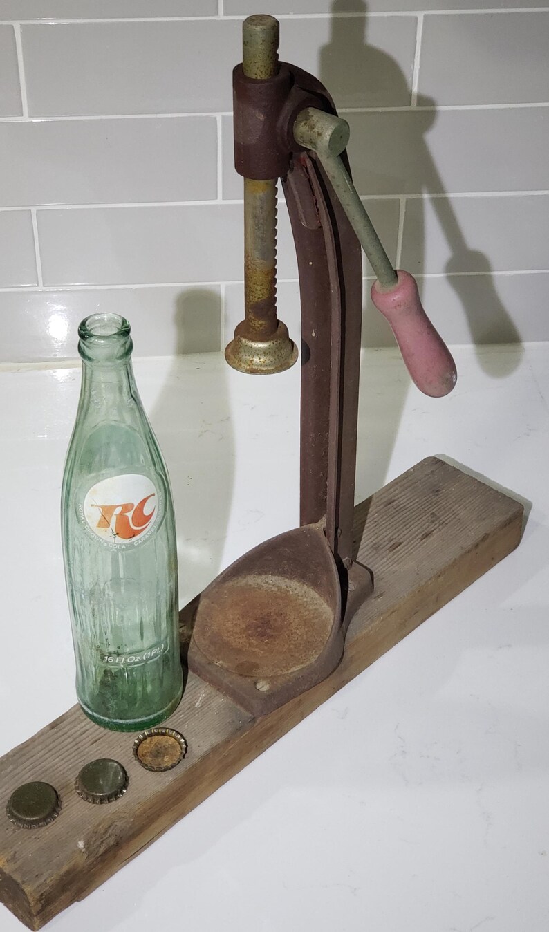 Antique Evèready Bottle Capper: Rustic Cast Iron Manual Press With ...