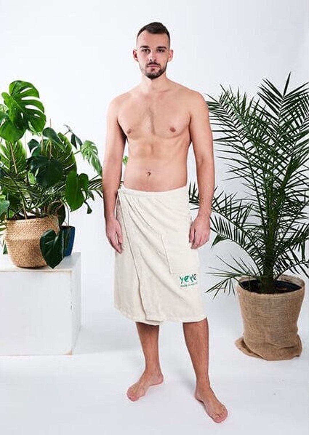 Men's SAUNA Kilt Ecru, Wellness Clothes, Wellness Sauna Accessories ...