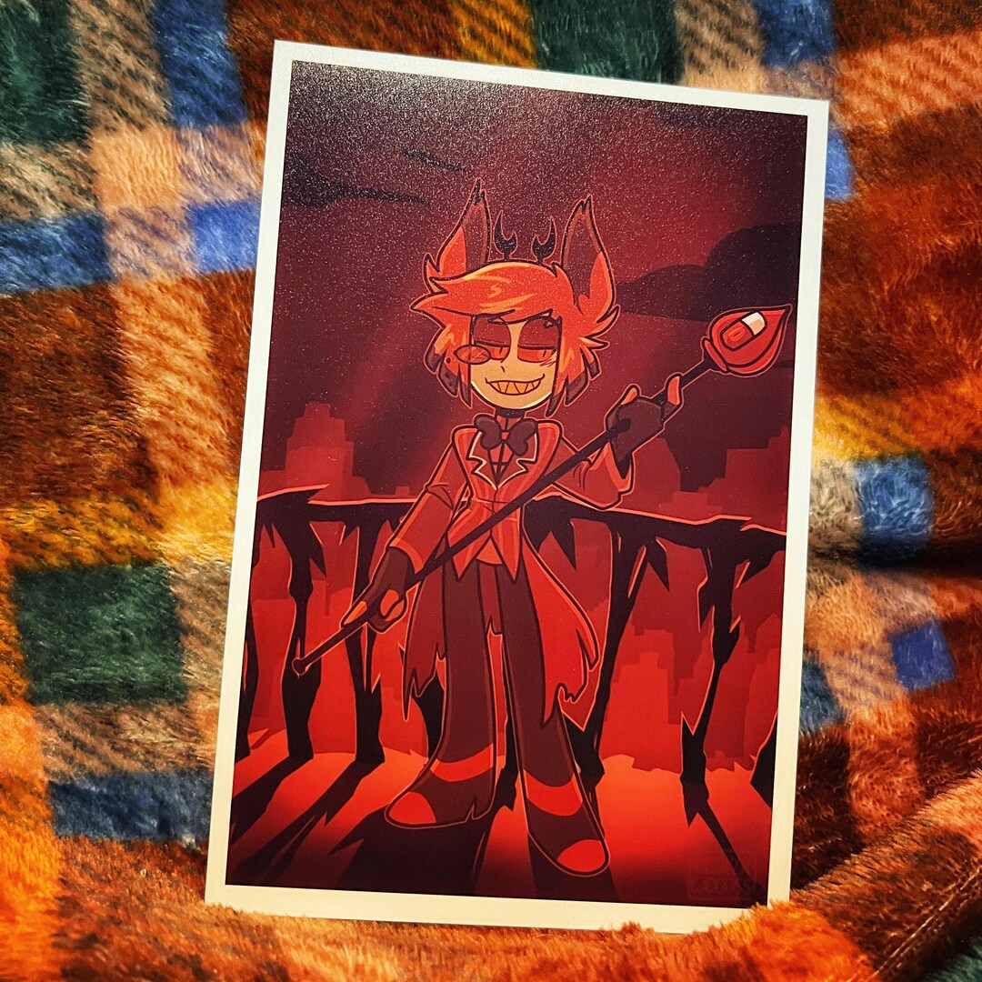 Alastor Small Print Sticker Option Waterproof Hazbin Hotel - Etsy