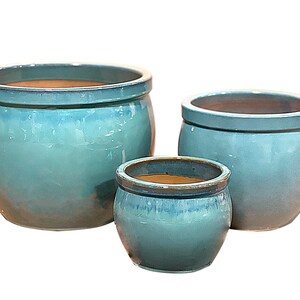 Modern Ceramic Planter With Rim High Gloss Pot Planter Indoor & Outdoor ...