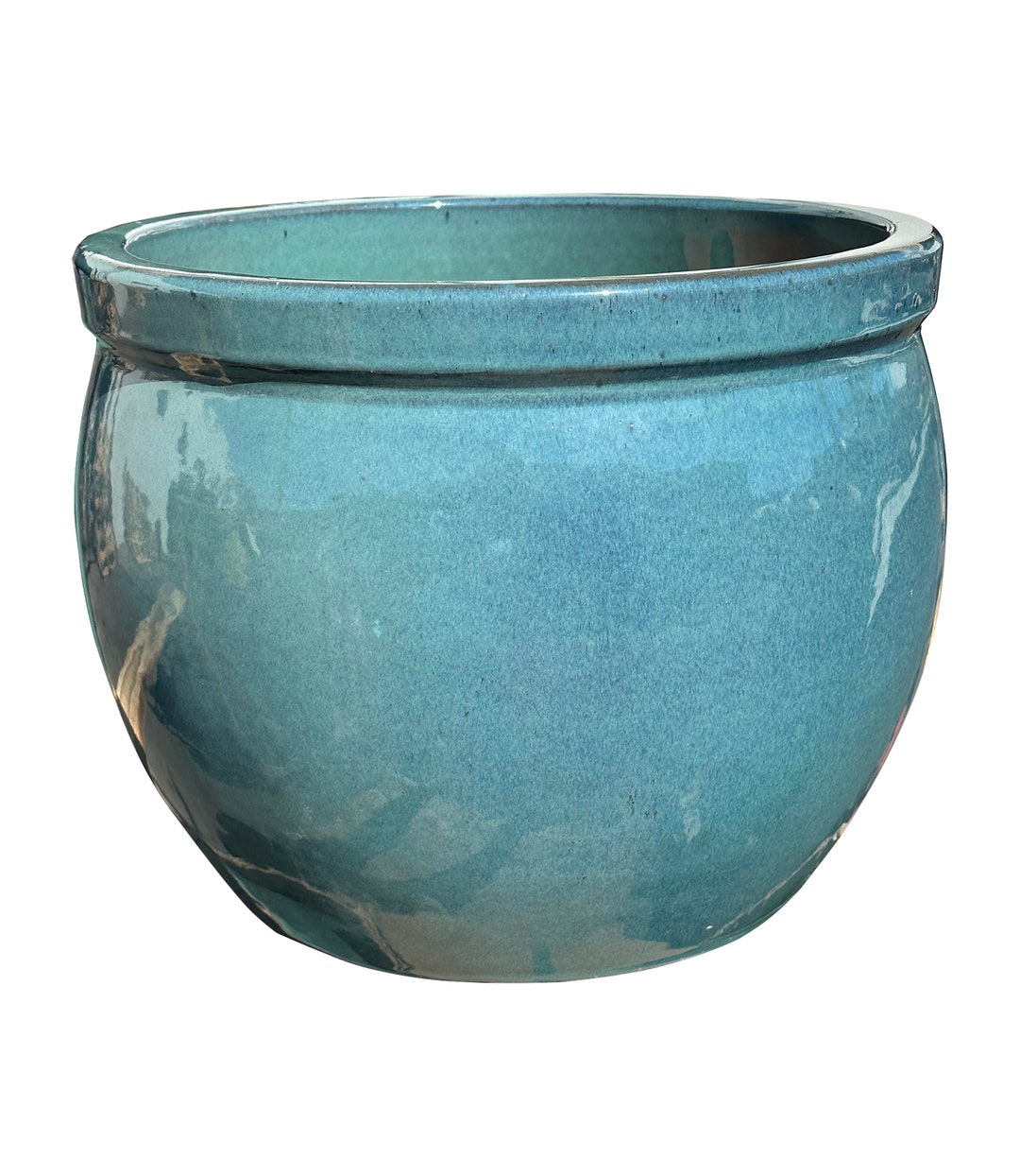 Modern Ceramic Planter With Rim High Gloss Pot Planter Indoor & Outdoor ...