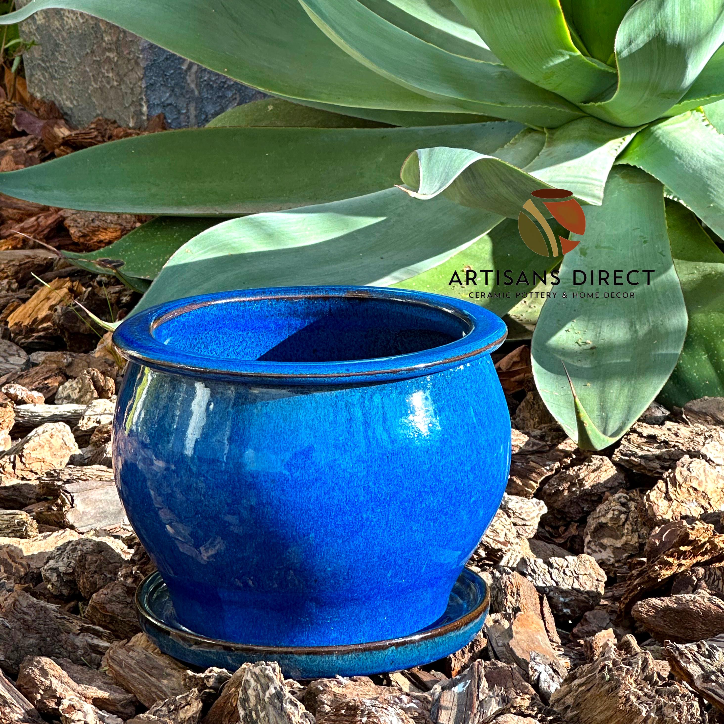 Handmade Ceramic Pot Planter With Attached Saucer - MIRA ALTA ...