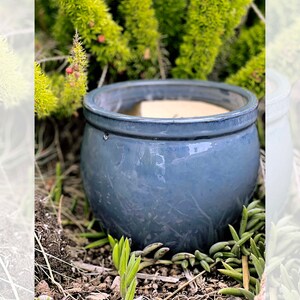 Modern Ceramic Planter With Rim High Gloss Pot Planter Indoor & Outdoor ...