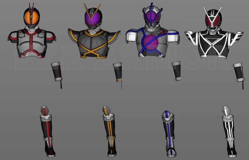 Kamen Rider Faiz Pack Costume Evafoam Template - Etsy