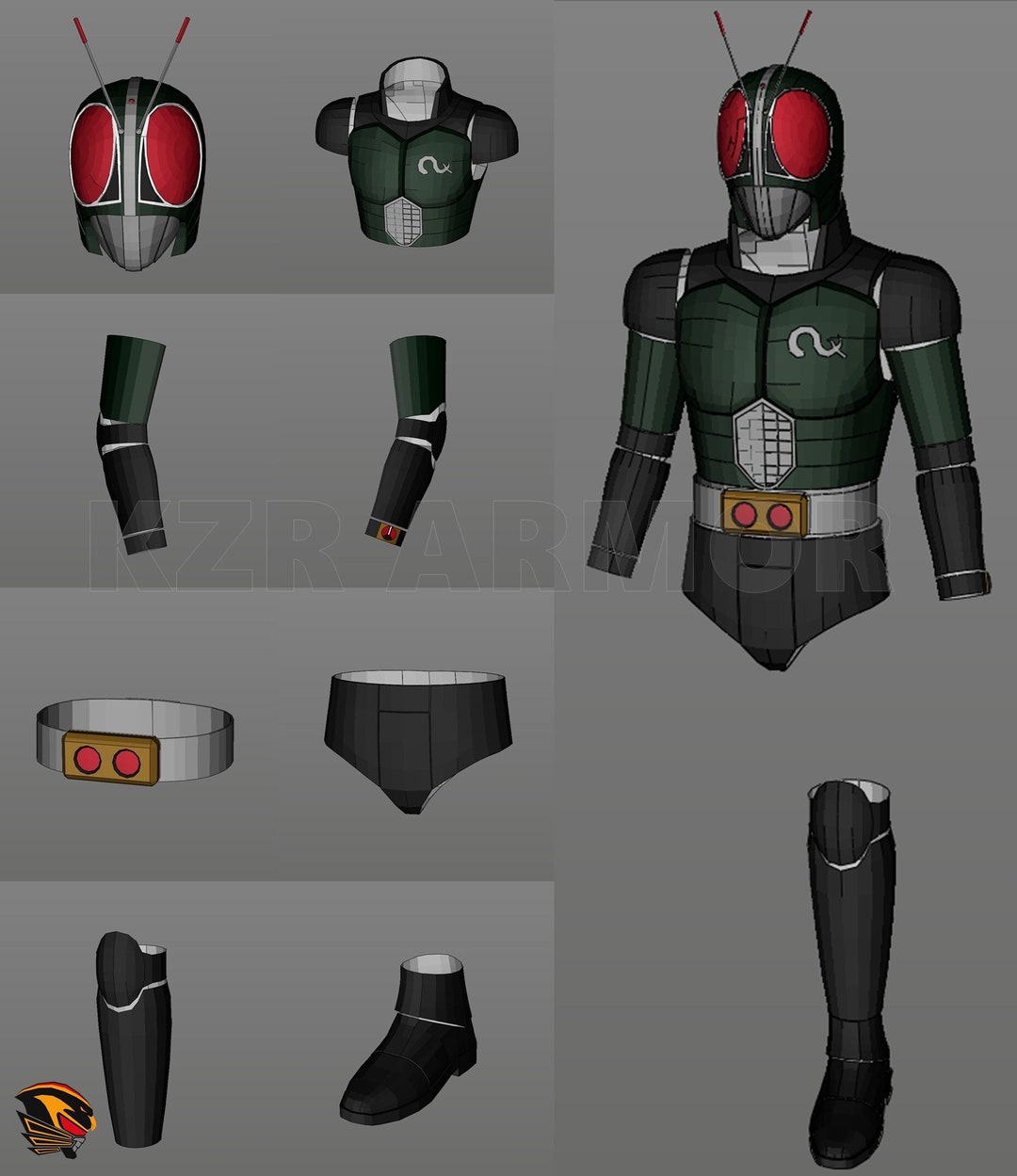 Kamen Rider Black RX Cosplay EVAFOAM Template - Etsy