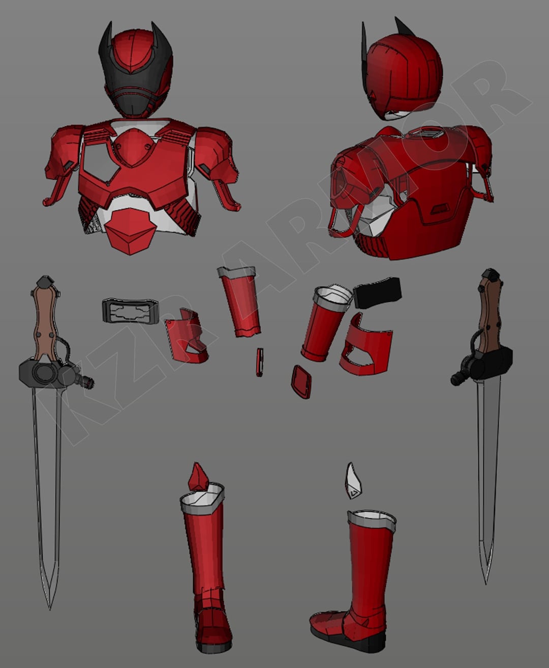 Ohsama Sentai King Ohger Cosplay FOAM PATTERN - Etsy