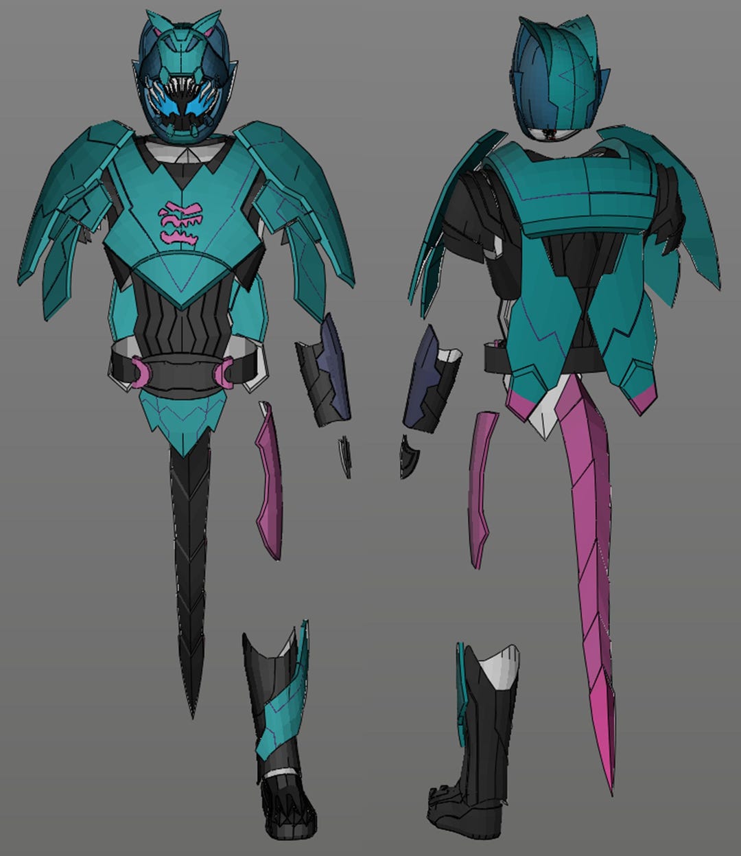 DIY Template Kamen Rider Vice Barid Rex EVAFOAM Cosplay - Etsy