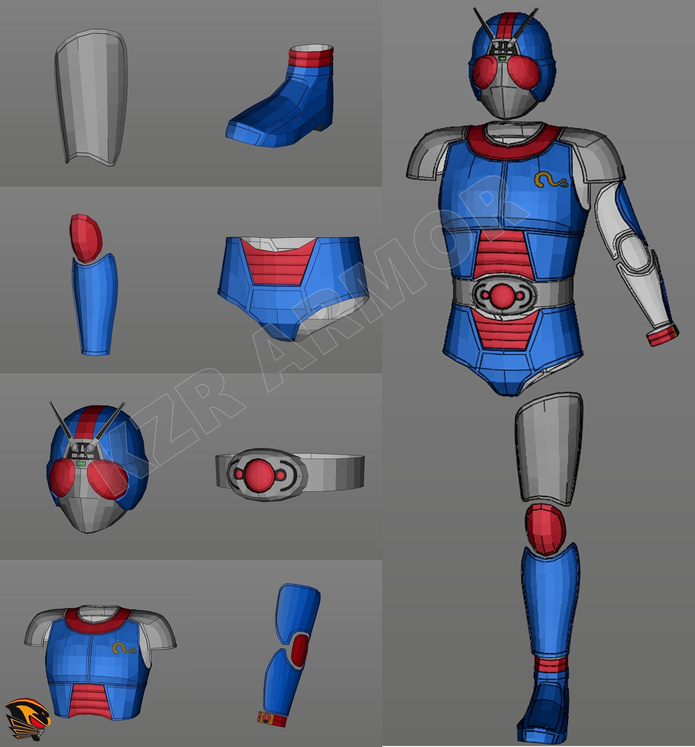 Kamen Rider BIO Cosplay EVAFOAM Template - Etsy