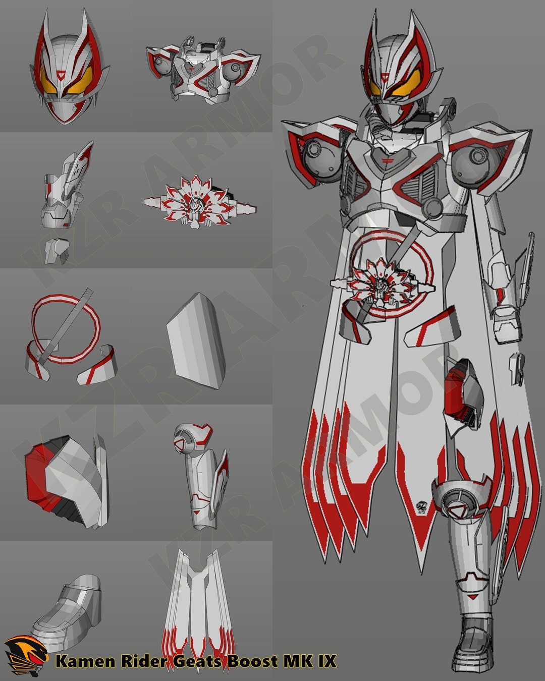 Kamen Rider Geats Boost MK9 Cosplay Foam Template - Etsy