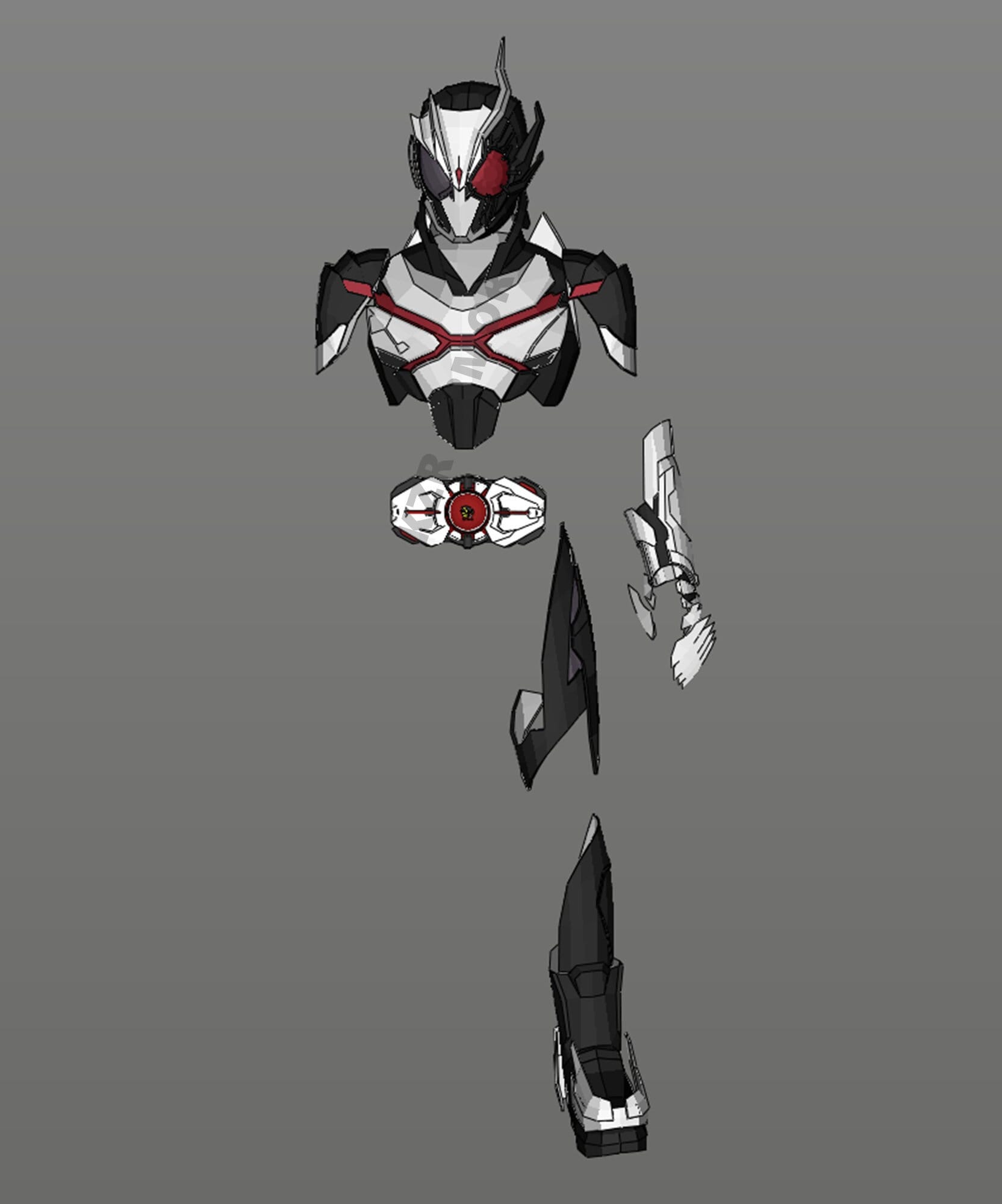 Kamen Rider Ark One Pepakura Template - EVAFOAM - Etsy