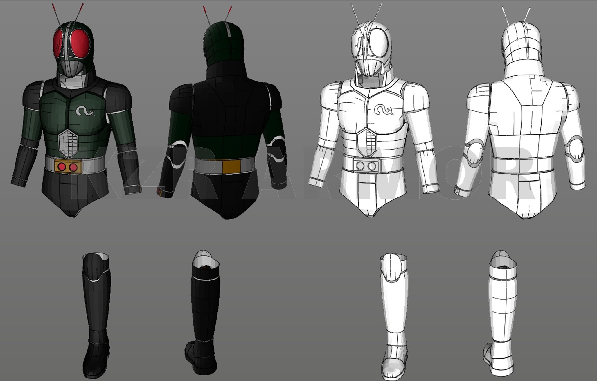 Kamen Rider Black RX Cosplay EVAFOAM Template - Etsy