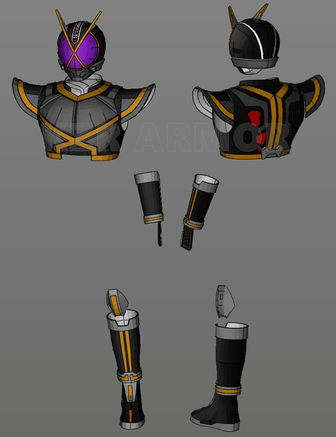 Kamen Rider Kaixa Cosplay Evafoam Template - Etsy