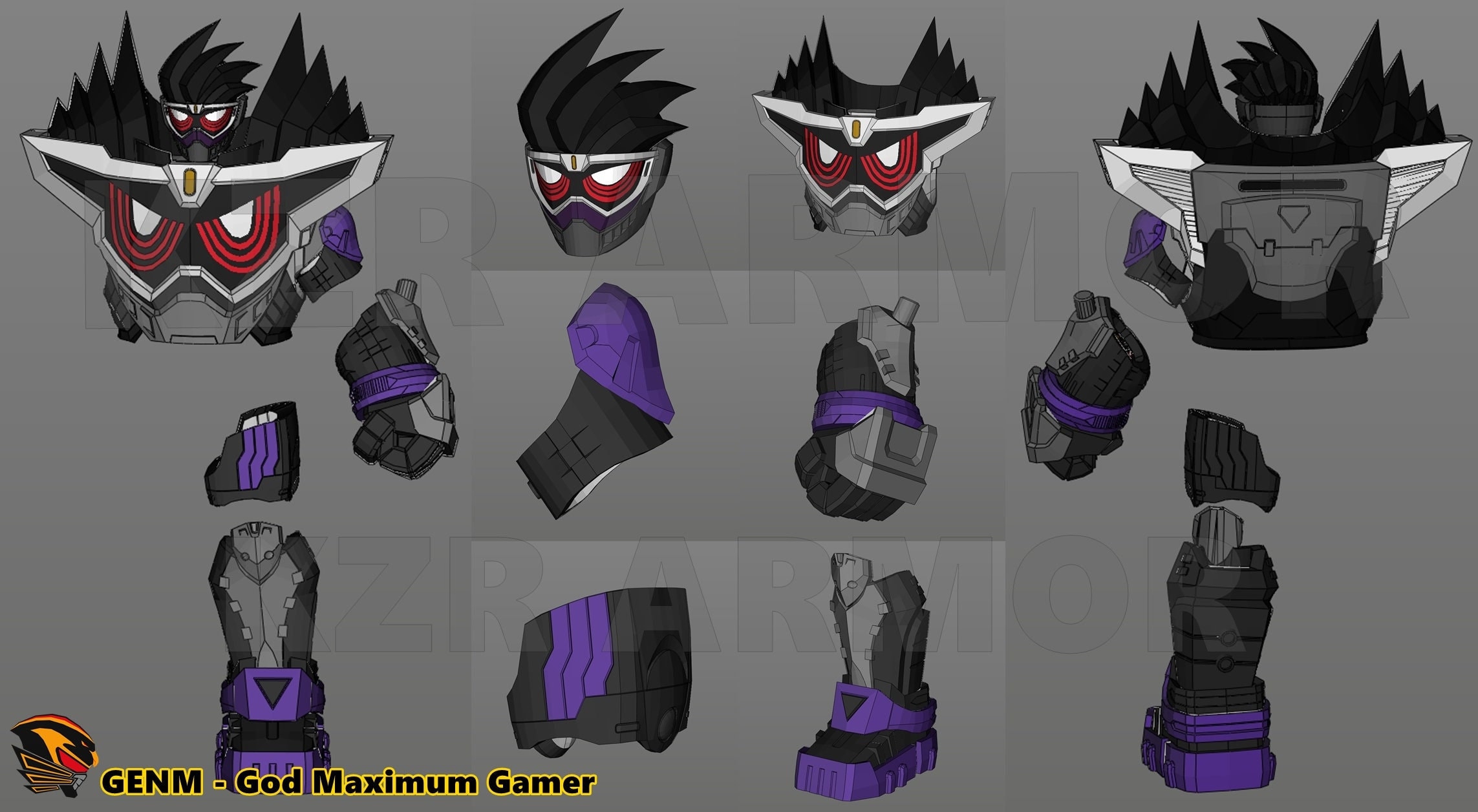 Kamen Rider Genm God Maximum Gamer Cosplay EVAFOAM Template - Etsy