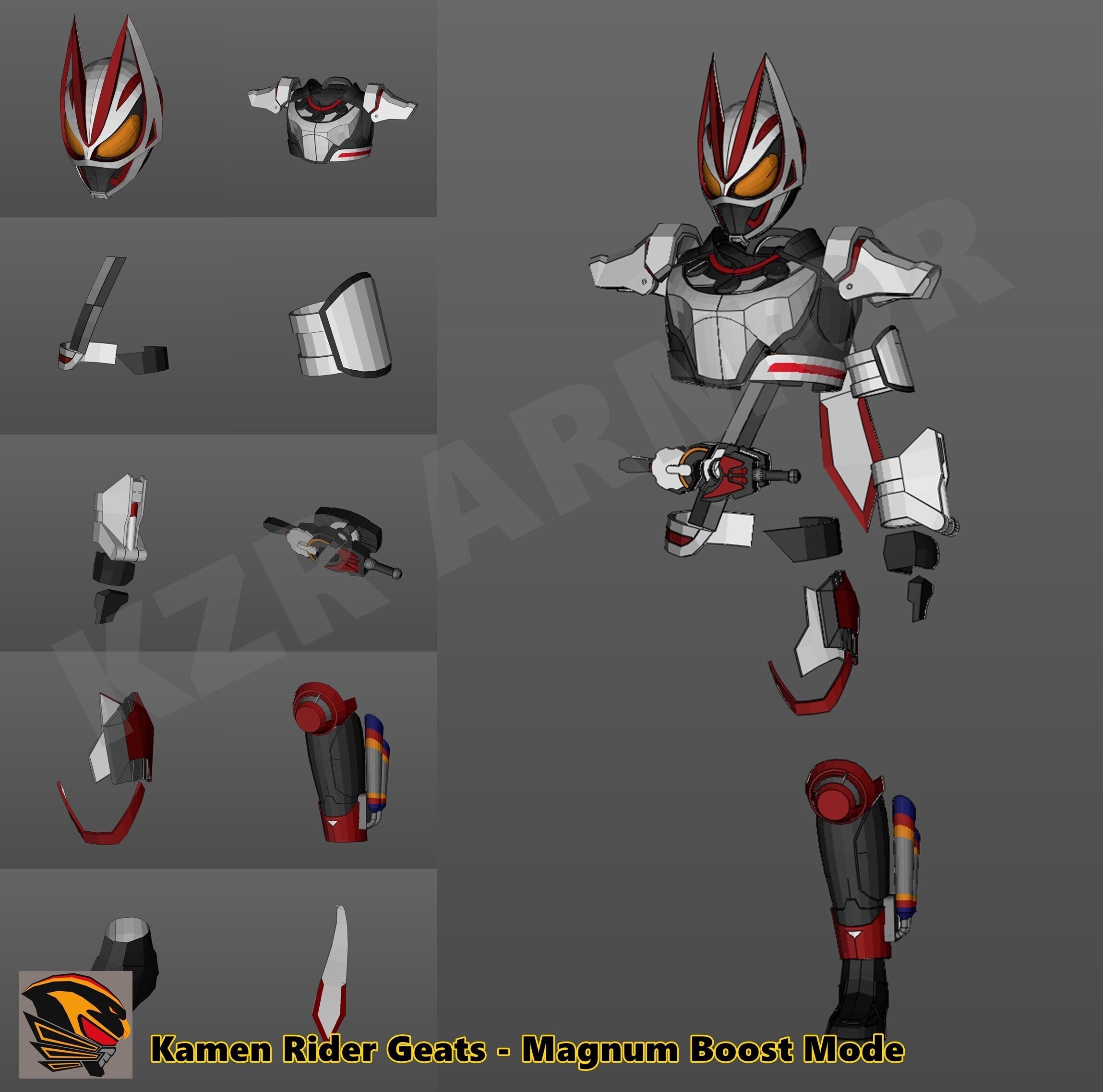 Kamen Rider Geats Magnum Boost Foam Template - Etsy