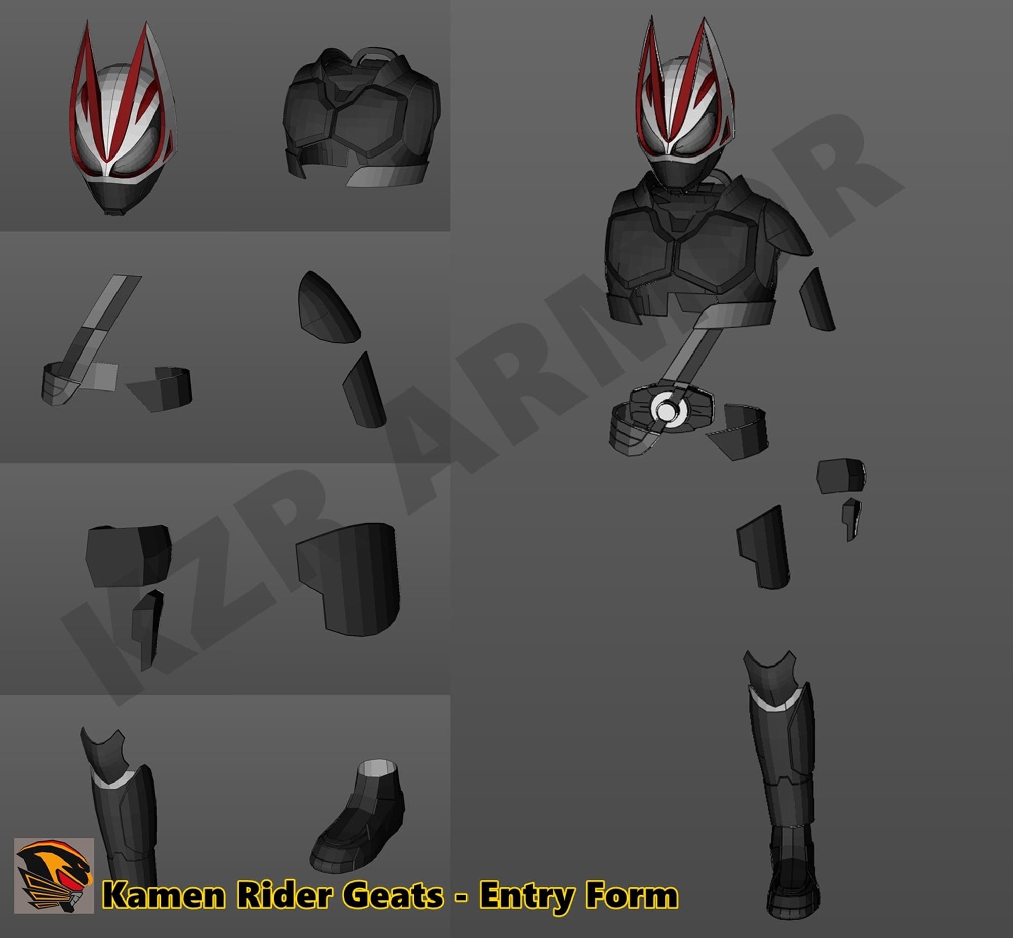 Kamen Rider Geats Entry Foam Template - Etsy UK