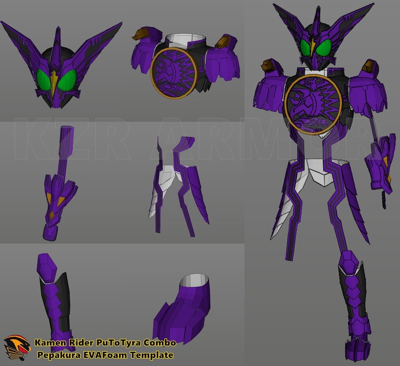 Kamen Rider Putotyra Combo Cosplay EVAFOAM Template - Etsy