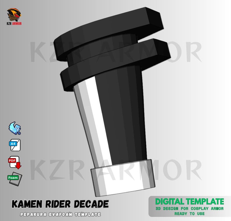 Kamen Rider DECADE EVAFAOM Template Digital for Cosplay - Etsy