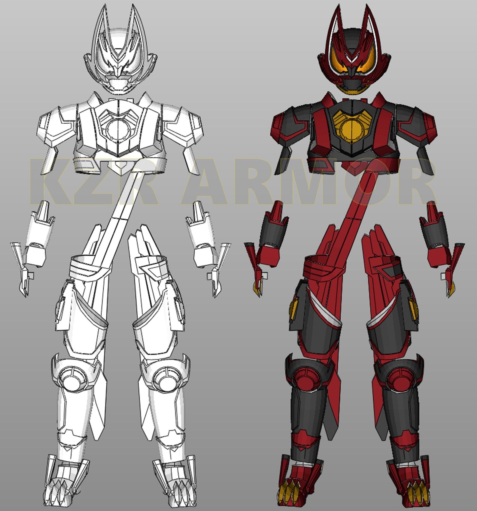 Kamen Rider Geats Boost MKII & Addons Laser Cosplay Foam Pattern - Etsy