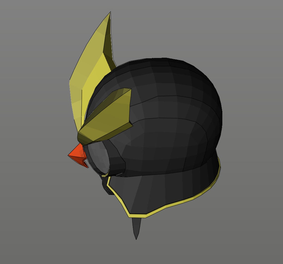 Kamen Rider Ginpen Helm Foam Template - Etsy