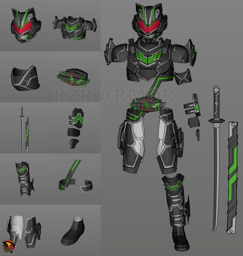 Kamen Rider Tycoon Bujin Sword Cosplay Evafoam Template - Etsy
