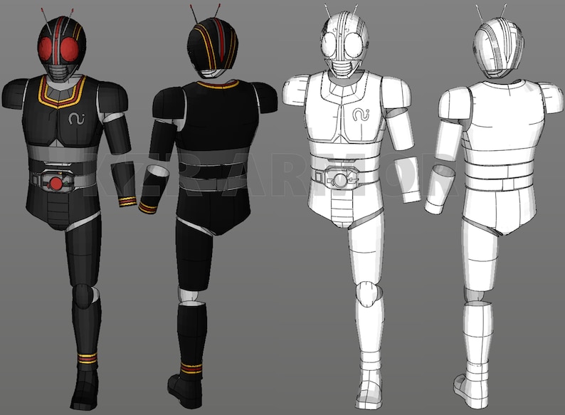 Kamen Rider BLACK Cosplay EVAFOAM Template - Etsy