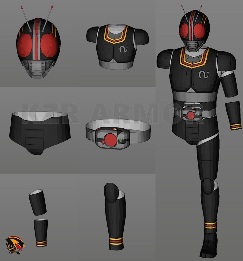 Kamen Rider BLACK Cosplay EVAFOAM Template - Etsy
