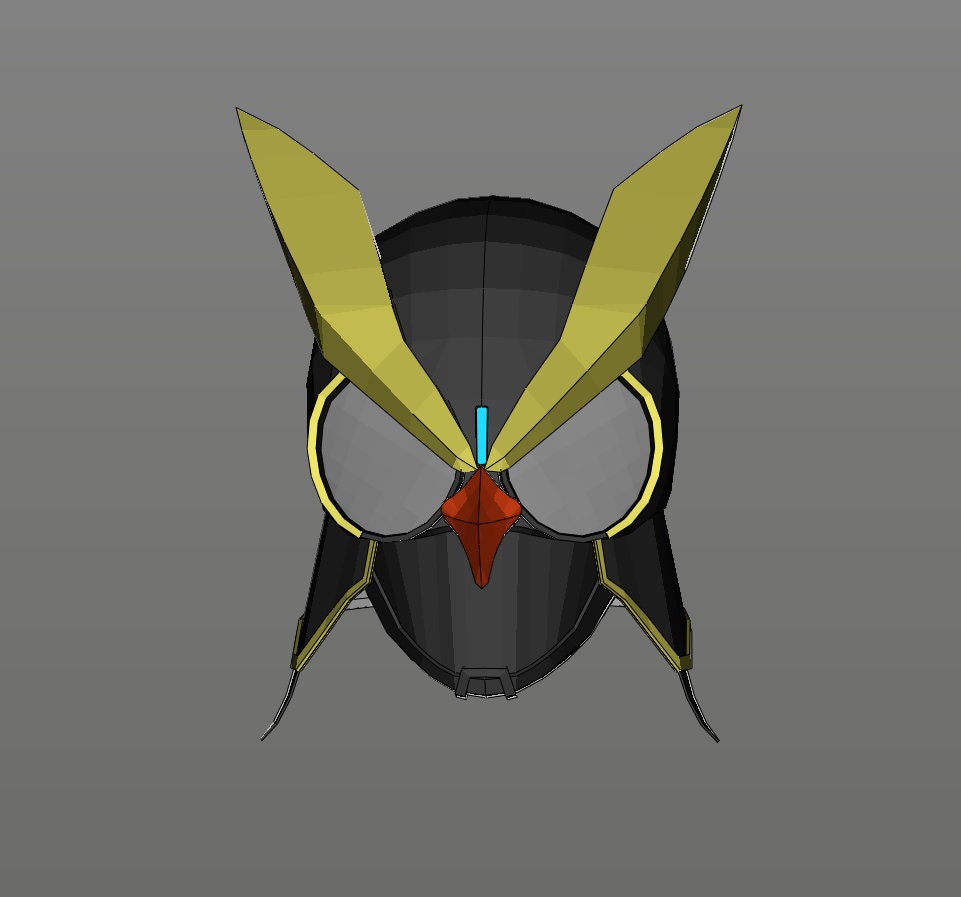 Kamen Rider Ginpen Helm Foam Template Etsy