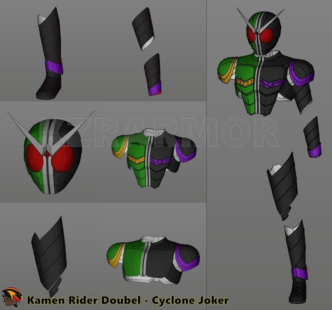 Kamen Rider Double Cyclone Joker Cosplay Foam Template - Etsy