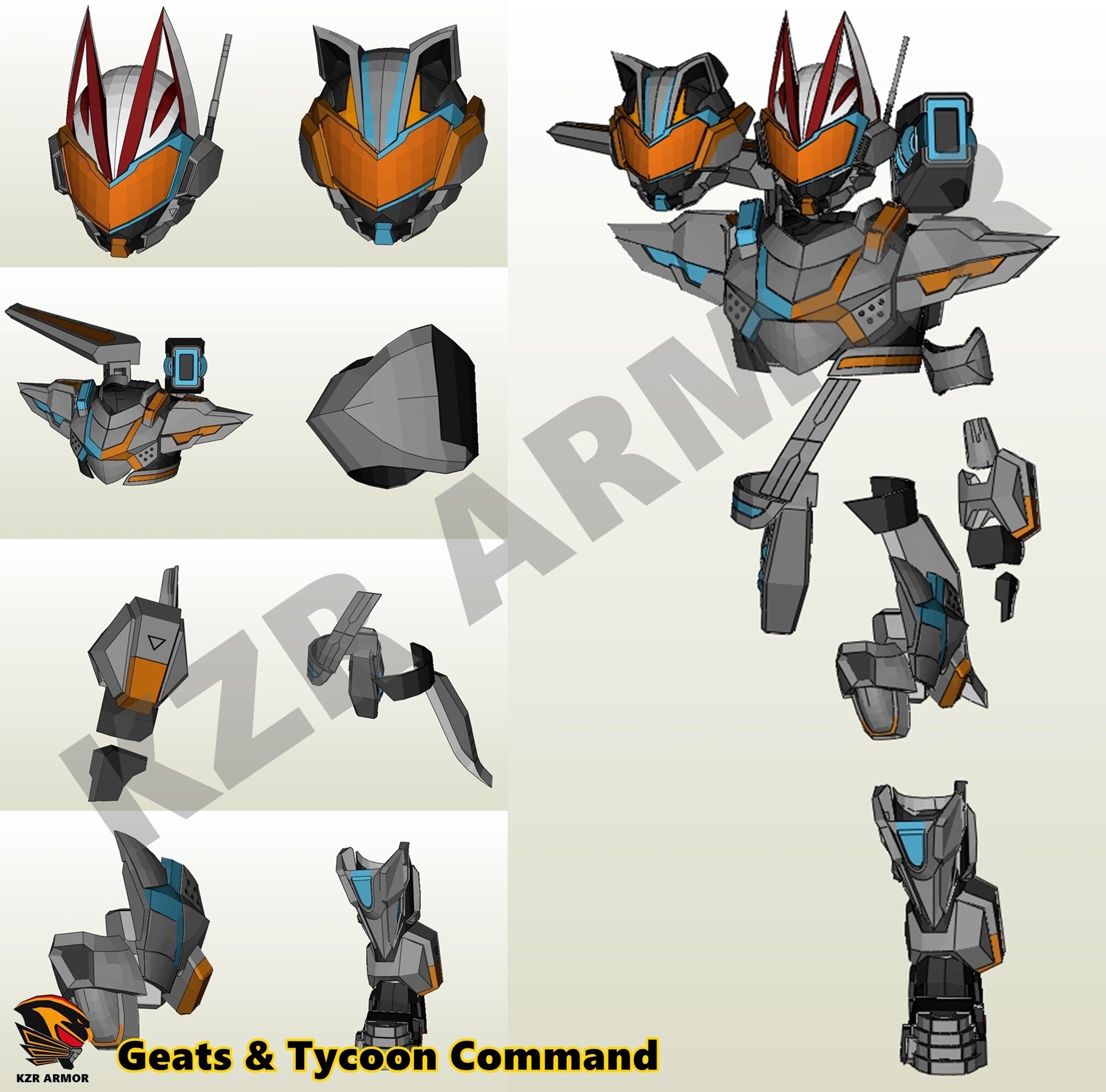 Kamen Rider Geats Tycoon Command Foam Template - Etsy
