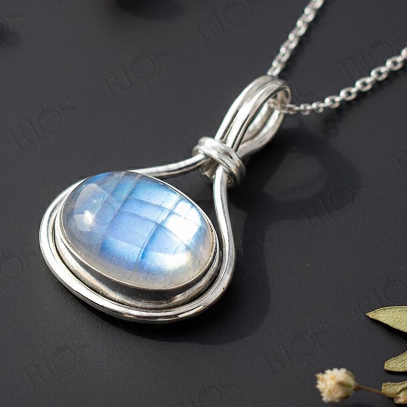 Blue Long Silver Necklace - Etsy UK